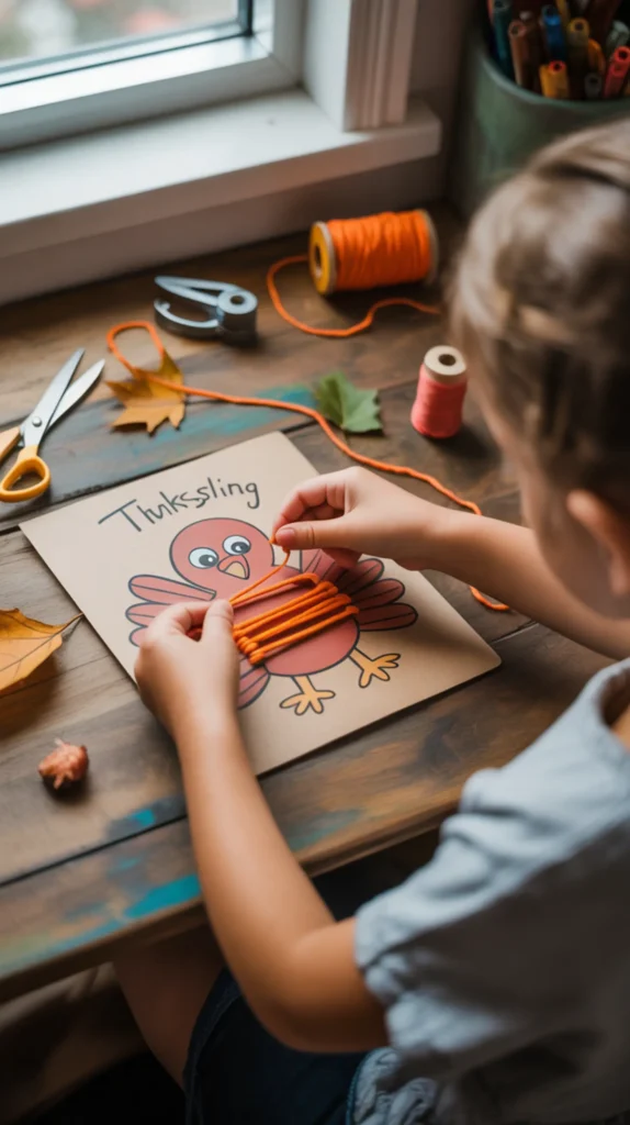 "7 Thanksgiving Lacing Crafts for Kindergarten (Free Printable Templates)"